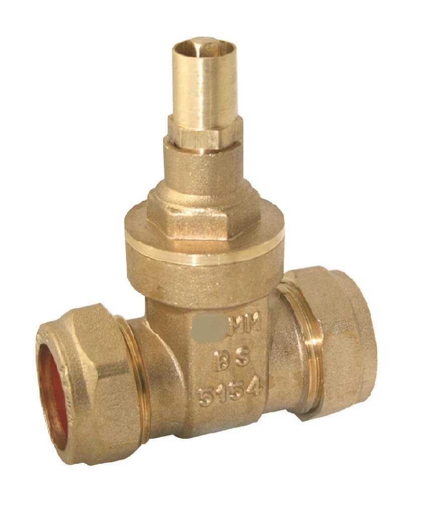 Brass Lockshield Gate valve 22mm, Brass Lockshield Gate valves BS5154 ...