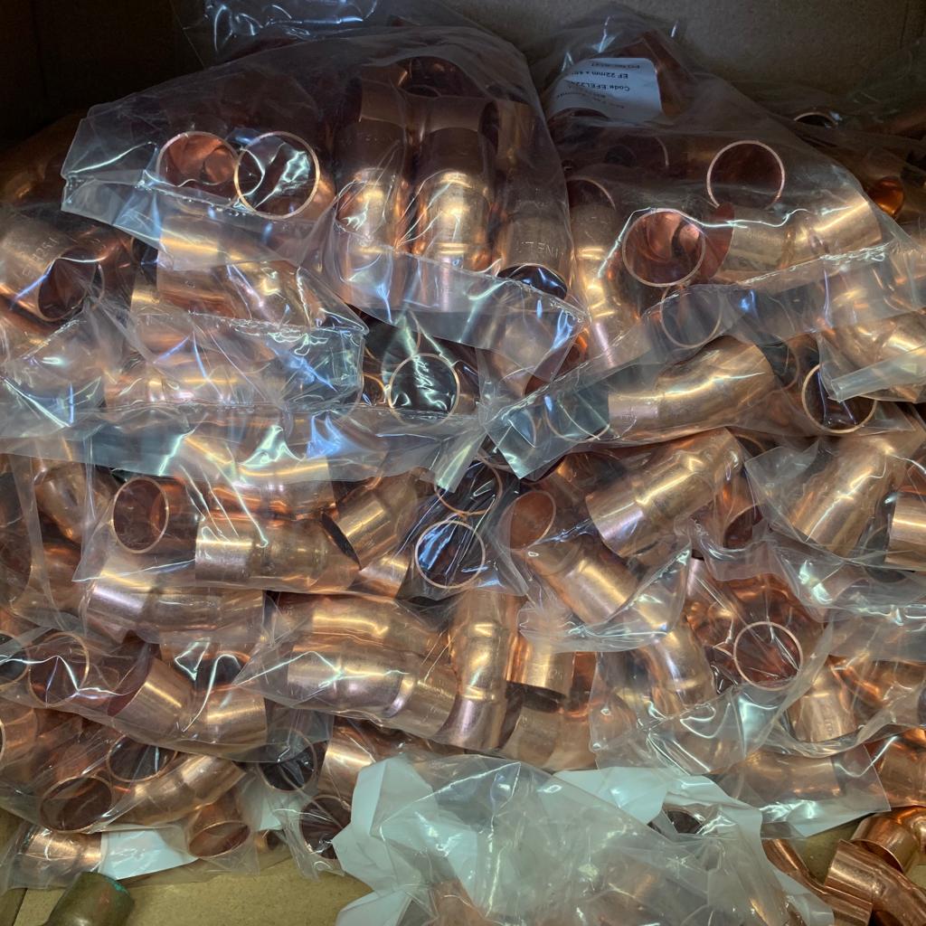 Elbow 90 Degrees Packs, End Feed Elbows, Copper Elbows - MEP Stock