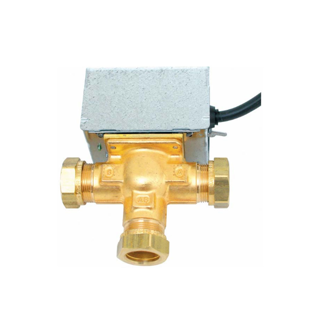 Honeywell 3 Port Motorised Mid Position Zone Plumbing Heating Valve 22 mm