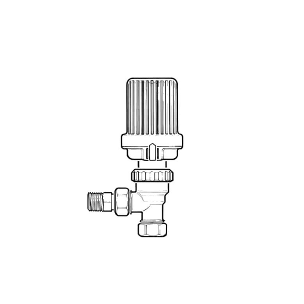 Honeywell VT15 Angled Thermostatic Radiator Valve - 8mm