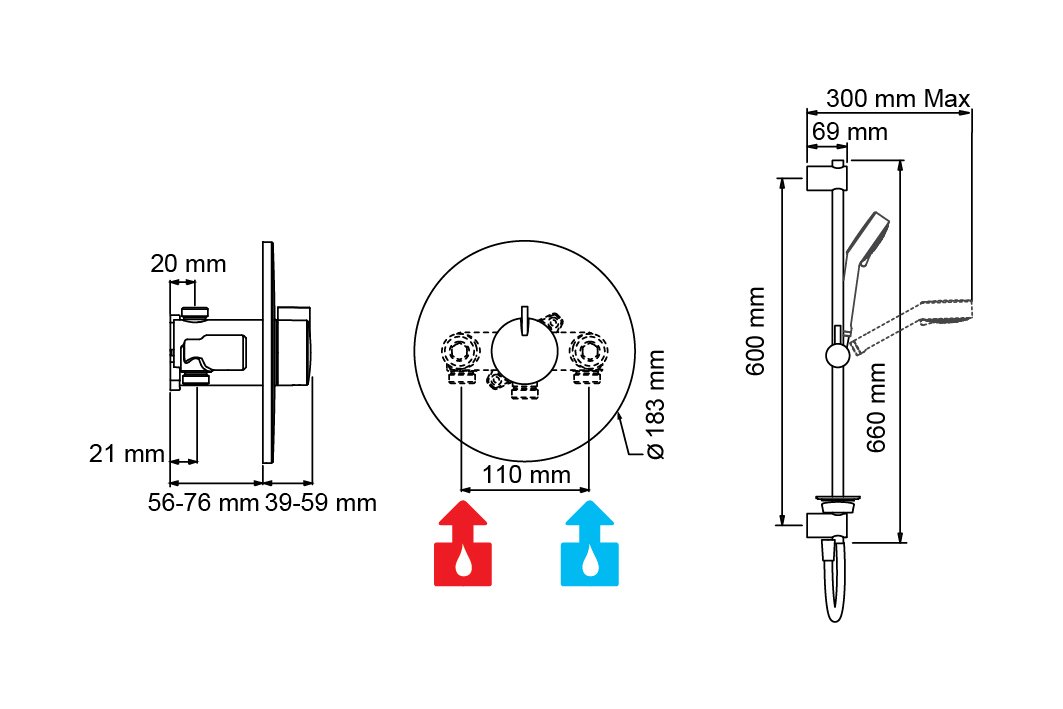 Mira Minilite BIV Mixer Shower